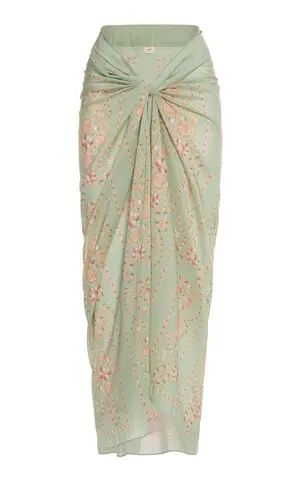 Agua Bendita Lavanda Playa Cotton-silk Pareo - Multi