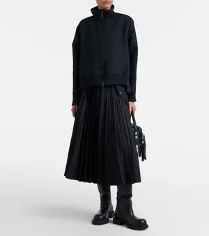 Sacai Paneled Zip-up Sweatshirt