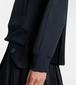 Sacai Paneled Zip-up Sweatshirt