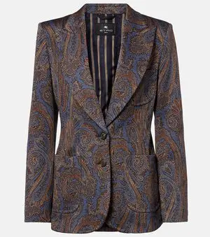 Etro Paisley Jacquard Blazer - Blue