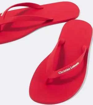CHRISTIAN LOUBOUTIN Logo Thong Sandals