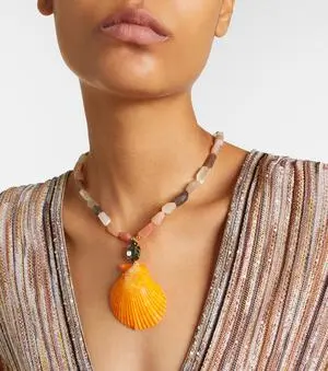 JENNIFER BEHR Syrena Embellished Pendant Necklace