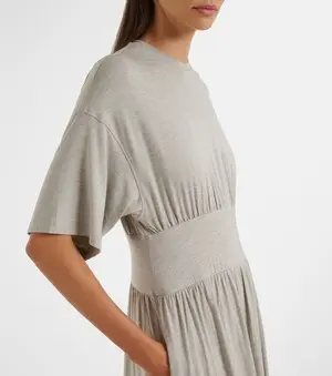 TOTEME Gathered Midi Dress - Grey