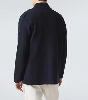 Eleventy Wool And Cashmere-blend Cardigan