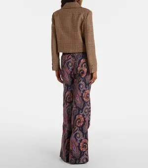 Etro Paisley Cotton-blend Flared Trousers