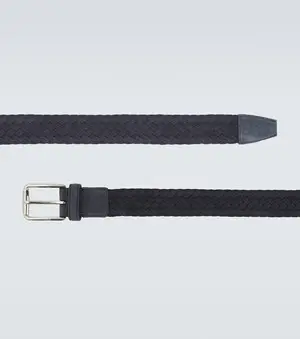 TOD'S Braided Suede Belt - Blue