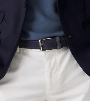 TOD'S Braided Suede Belt - Blue