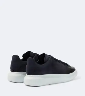 Alexander McQueen Oversized Suede-trimmed Leather Sneakers - Blue