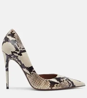 Paris Texas Vera Snake-effect Leather Pumps - Multicoloured