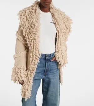 Attico Fringed Wool And Cashmere-blend Cardigan