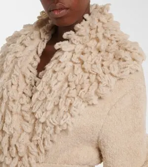 Attico Fringed Wool And Cashmere-blend Cardigan