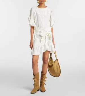 MARANT ETOILE Melicia Ruffled Mini Dress - White