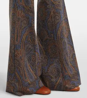 Etro Paisley Flared Trousers