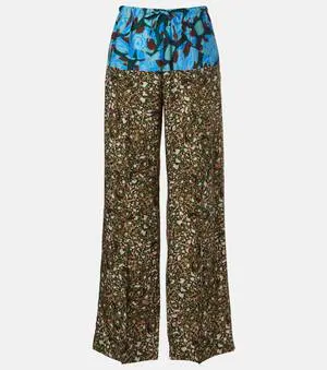 Dries Van Noten Dries Van Noten Printed Wide-Leg Trousers Multicoloured