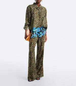 Dries Van Noten Printed Wide-leg Trousers - Multicoloured