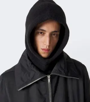 Rick Owens Alpaca And Wool-blend Hood - Black