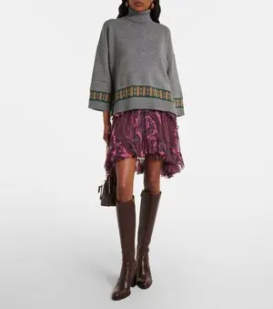 Etro Wool, Cashmere, And Cotton-blend Turtleneck Sweater