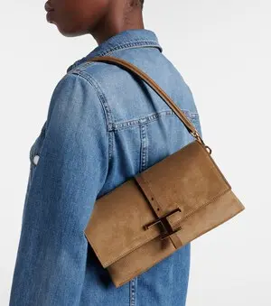 TOD'S Small Suede Shoulder Bag