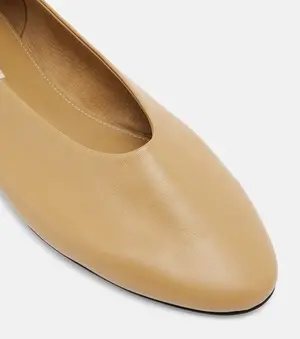 TOTEME Nappa Leather Ballet Flats - Beige
