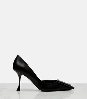 ROGER VIVIER Viv In The City" Leather Pointed Toe Pumps