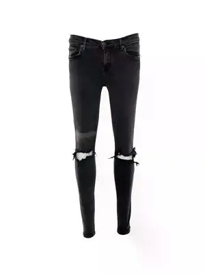 GRLFRND Distressed Skinny Jeans - Grey
