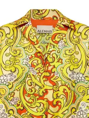 ALEMAIS Alemas Sierra Baroque-print Silk Shirt
