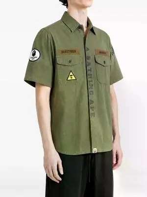 A BATHING APE Logo-print Patch-detail Shirt