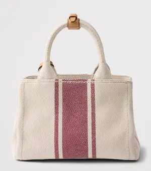 Prada Small Canvas Jardinière Top-handle Bag - Neutral