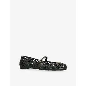 Valentino Garavani Ondette Woven Ballet Flats - Black