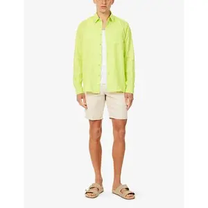 Vilebrequin Caroubis Long-sleeve Linen Shirt - Acide