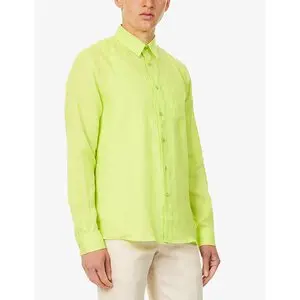 Vilebrequin Caroubis Long-sleeve Linen Shirt - Acide