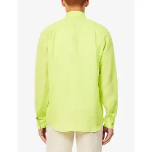 Vilebrequin Caroubis Long-sleeve Linen Shirt - Acide