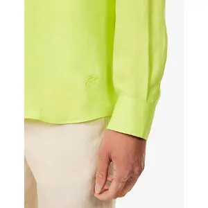 Vilebrequin Caroubis Long-sleeve Linen Shirt - Acide