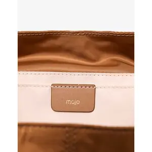 Maje Eyelet-embellished Nylon And Leather Backpack