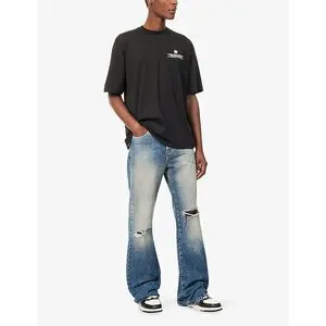Amiri Built On Dreams Oversized Cotton-jersey T-shirt - Black