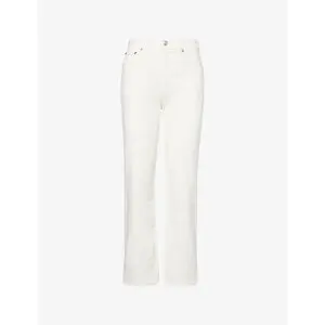 Rag & Bone Harlow Straight-leg Denim Jeans - White
