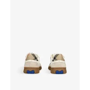 Burberry Terrace Check Low-top Leather Trainers