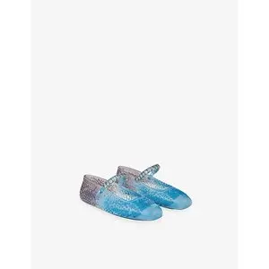 JIMMY CHOO Degradé Ballet Flats With Crystal Embellishment - Denim/denim
