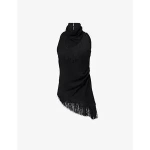 Camilla And Marc Dune Fringe Woven Top - Black