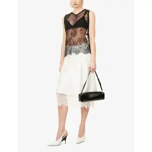 SIR. The Ingrid Silk-blend Lace Top
