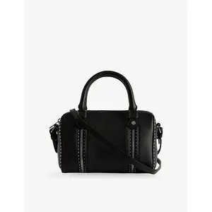 Zadig&Voltaire Small Leather Bowling Bag With Stud Embellishments