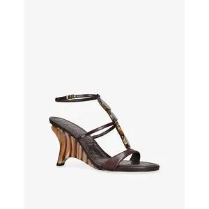 Sam Edelman Massey Wedge Heeled Leather Sandals