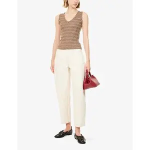 DAMSON MADDER Arlea Striped Cotton-blend Top - Multi