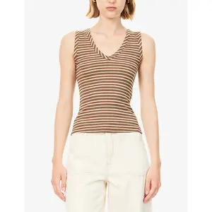 DAMSON MADDER Arlea Striped Cotton-blend Top - Multi