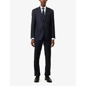 Corneliani Single-breasted Notch-lapel Wool Suit - Navy