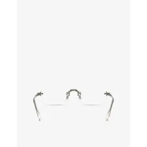 Ray-ban Square-frame Metal Optical Eyeglasses - Grey