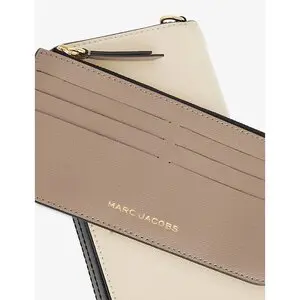 Marc Jacobs The Snapshot Leather Wallet-on-chain - Cloud White Multi