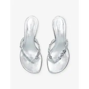 Amina Muaddi Janis Thong Sandals
