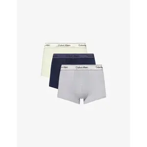 Calvin Klein Icon Pack Of Three Stretch-cotton Trunks - Multi
