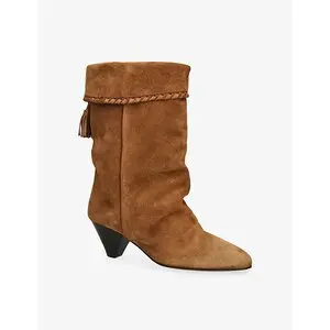 Isabel Marant Étoile Dalby Suede Heeled Boots - Camel